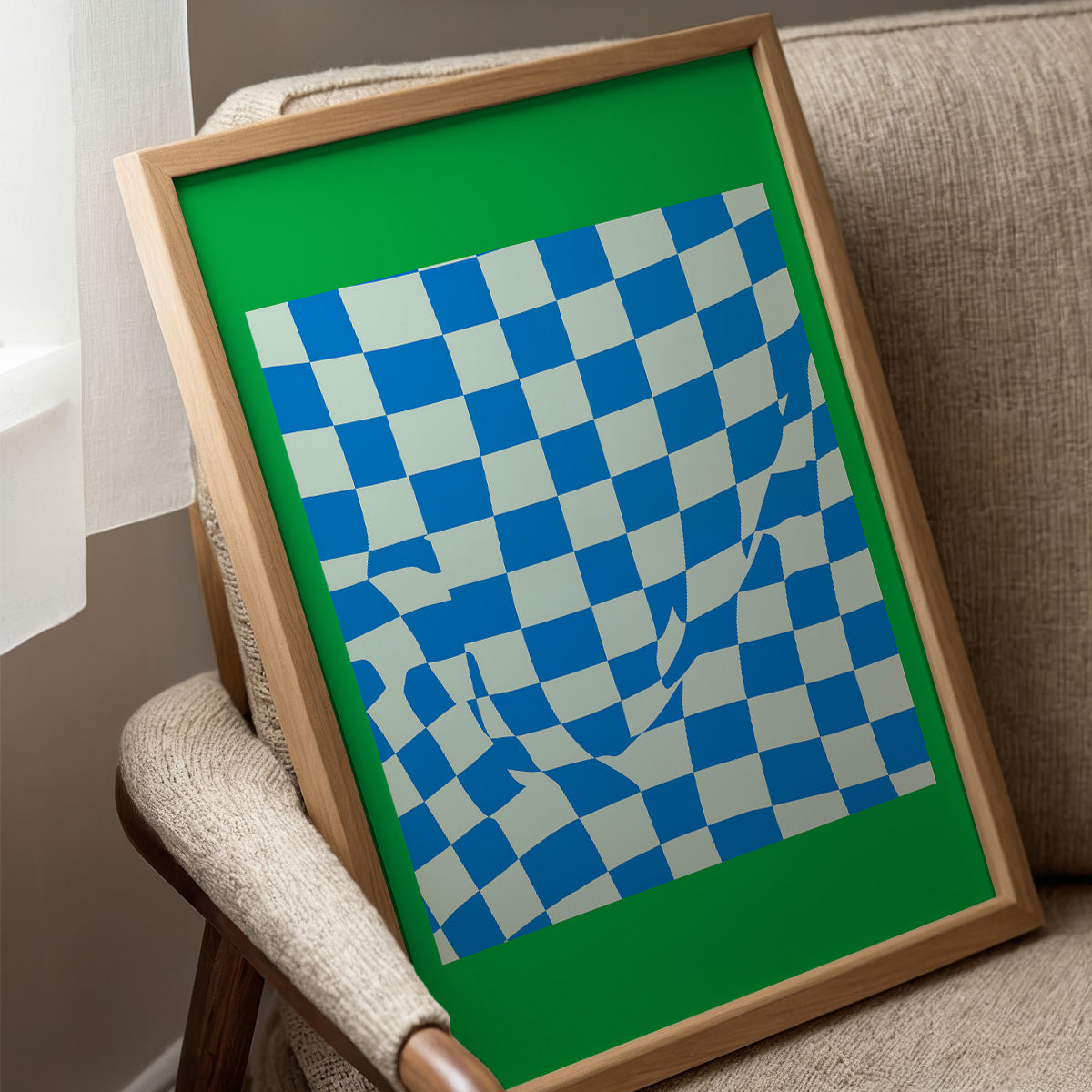 Wavy Grid – Optical Wall Art Print | Framed Canvas Dubai UAE – Honest ...